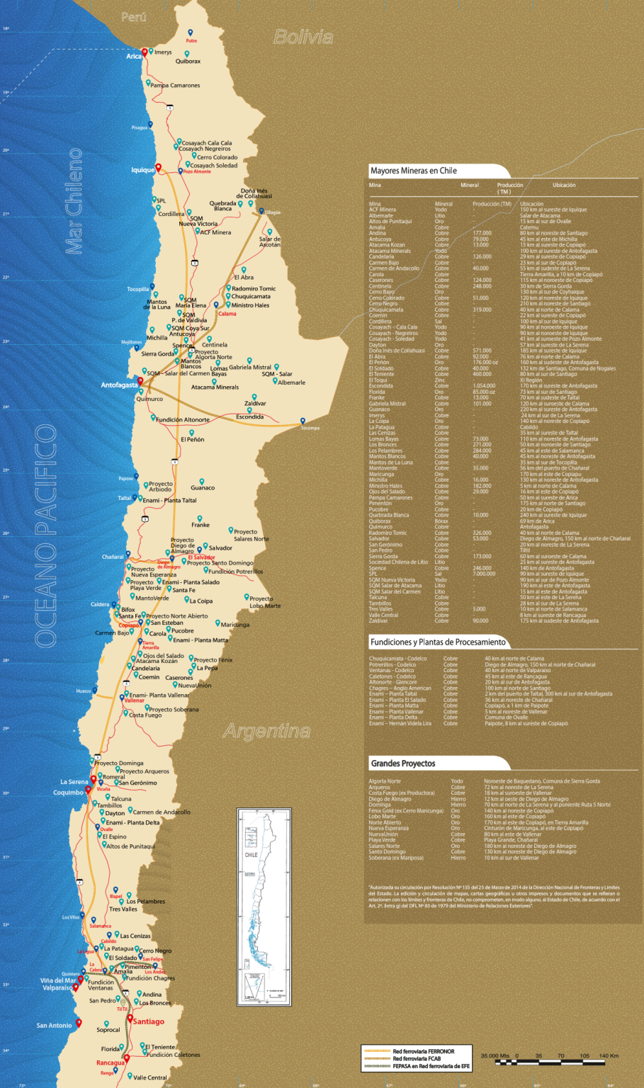 Mapa Minero de Chile – COCHILCO